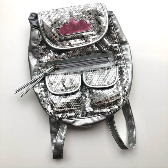 Disney | Accessories | Disney Princess Silver Metallic Sequin Mini ...